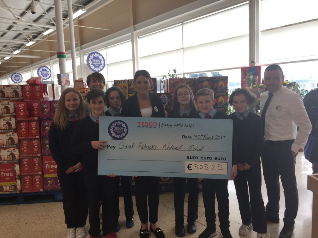 Tesco Tokens Cheque Presentation | Lurgybrack National School